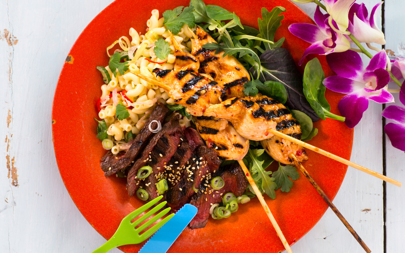 Hawaii - Plate lunch med biff teryaki, kylling kabobs… | Nortura PROFF